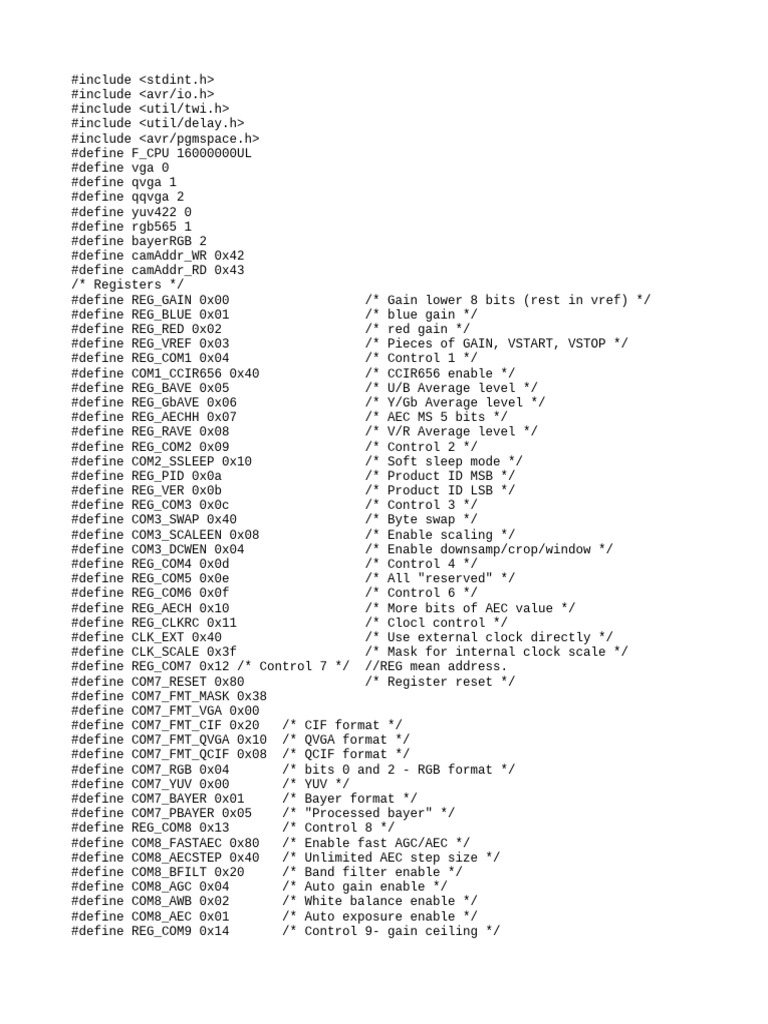 OV7670 Camera Module With Arduino | PDF | Computer Engineering | Computer Graphics