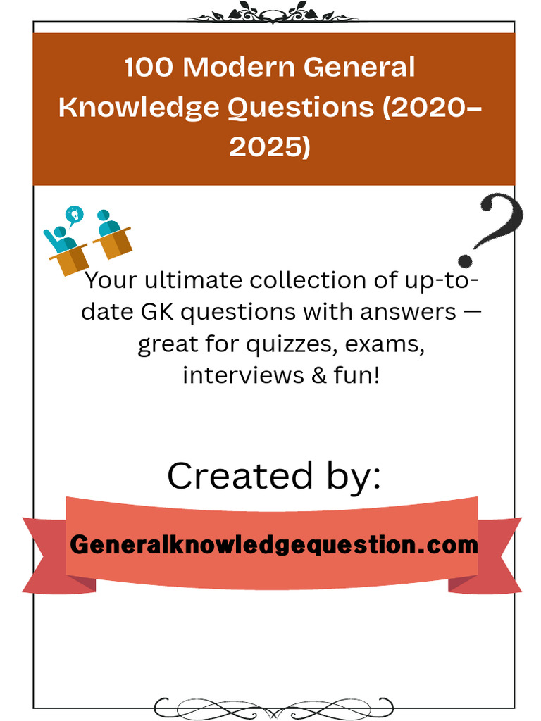 Modern GK Questions PDF Download | PDF