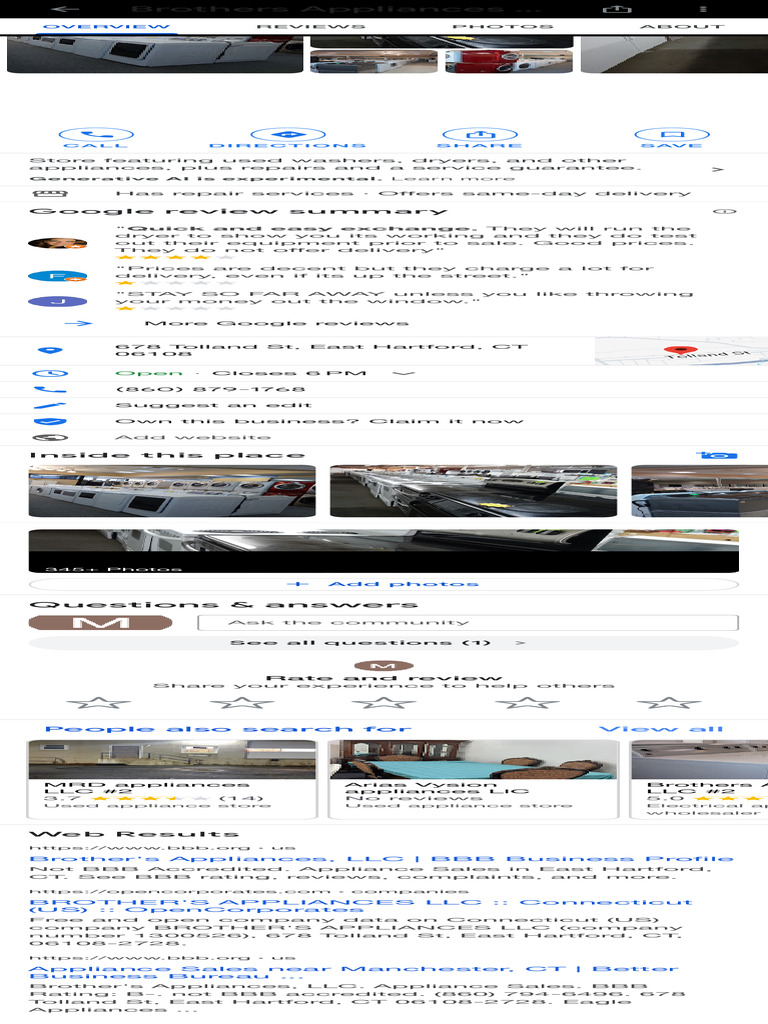 We Sell Stoves,Fridges, Washers and Dryers. 757 Goodwin St East Hartford CT 06108 - Google ...