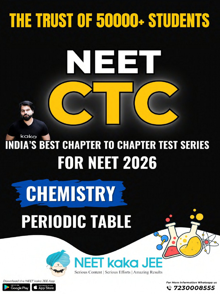CTC 8 Periodic Classification of Elements - NEET Kaka JEE | PDF