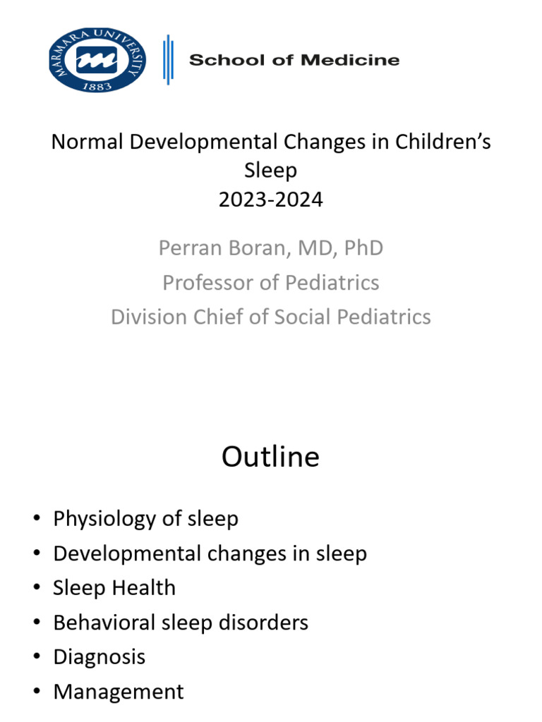 20A) Normal Developmental Changes of Children's Sleep | PDF | Sleep ...