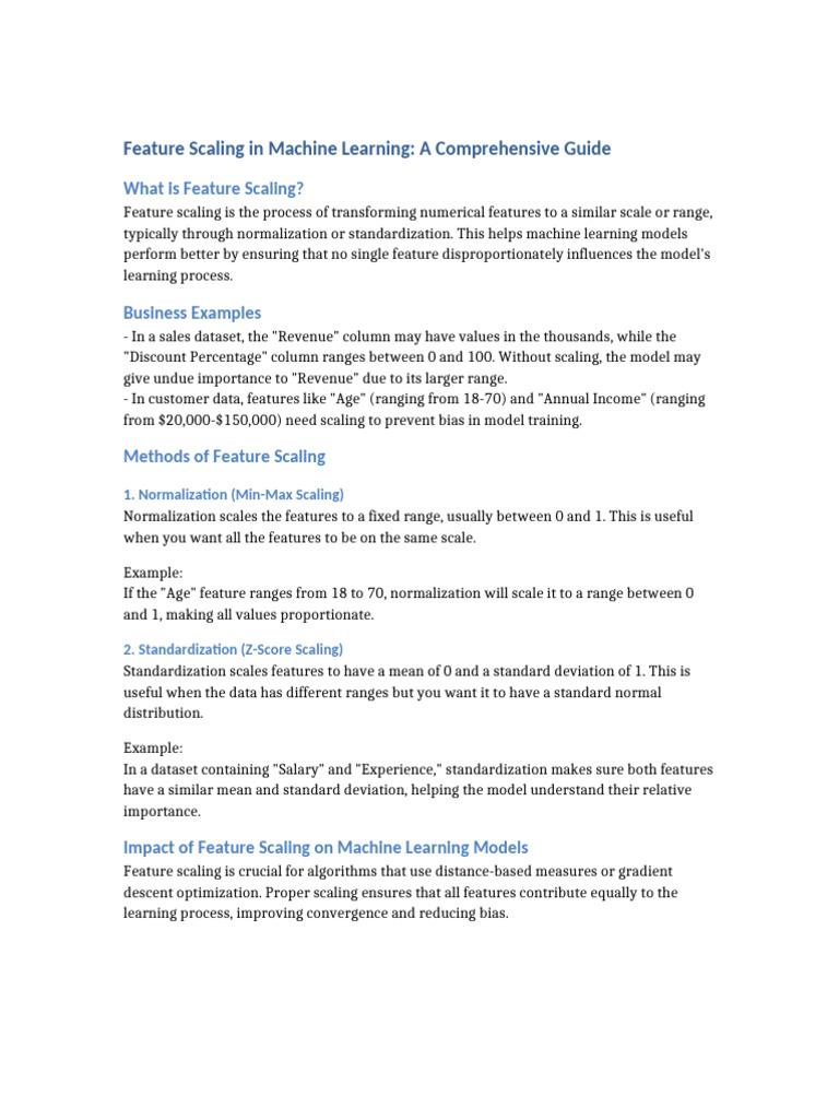 Feature Scaling Normalization and Standardization (1) | PDF | Support Vector Machine ...
