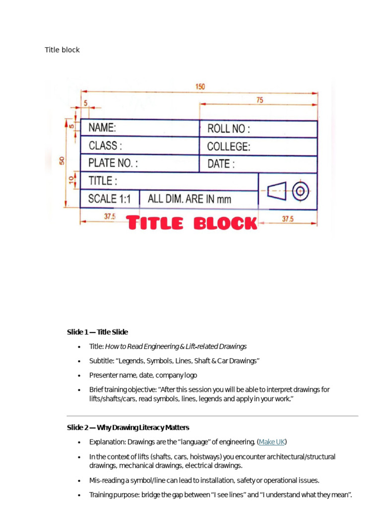 Read Engineering Lift Drawings Guide | PDF