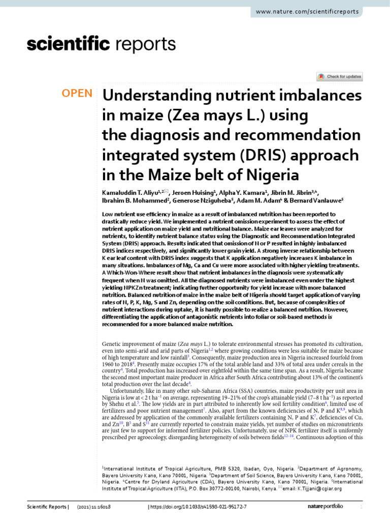 4.Understanding Nutrient Imbalances MAIZ | PDF | Maize | Nutrition