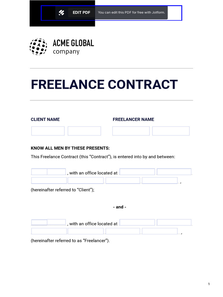 Freelance Contract Template Guide | PDF | Employment | Legal Liability