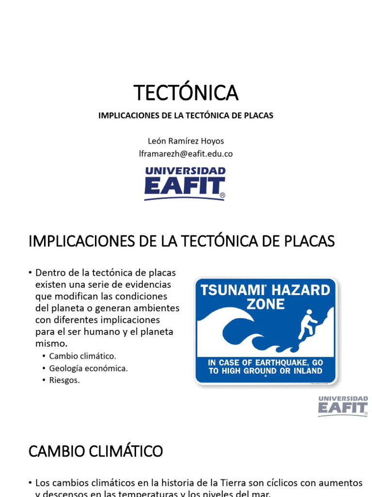 Implicaciones de la Tectónica de Placas | PDF | Clima | Tierra