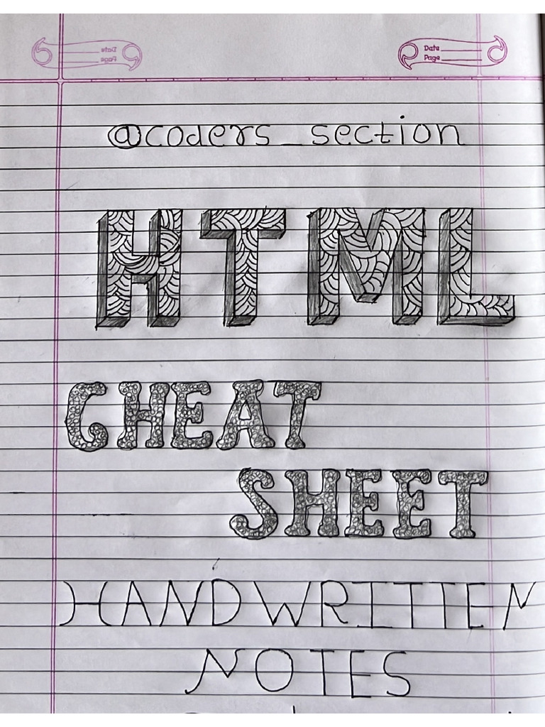 HTML Hand-Written Notes | PDF