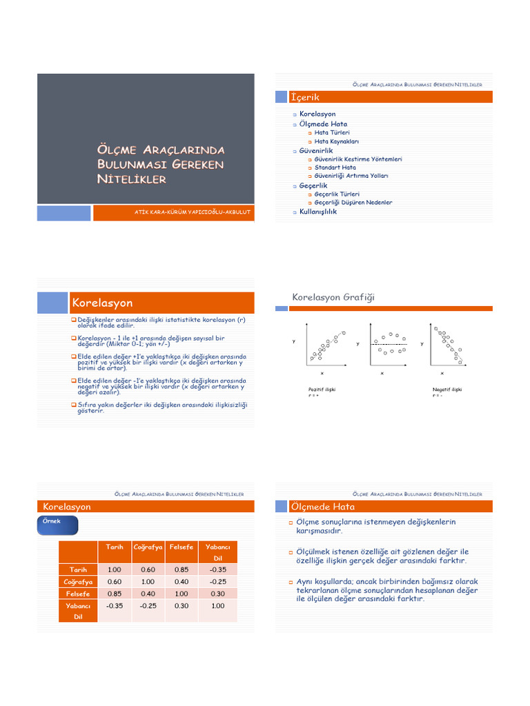 3 Olcme Araclarinin Niteligi I | PDF