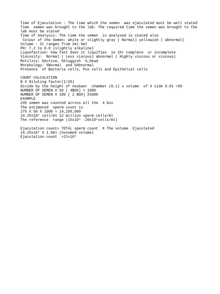 Seminal Fluid Analysis _250523_001941 | PDF