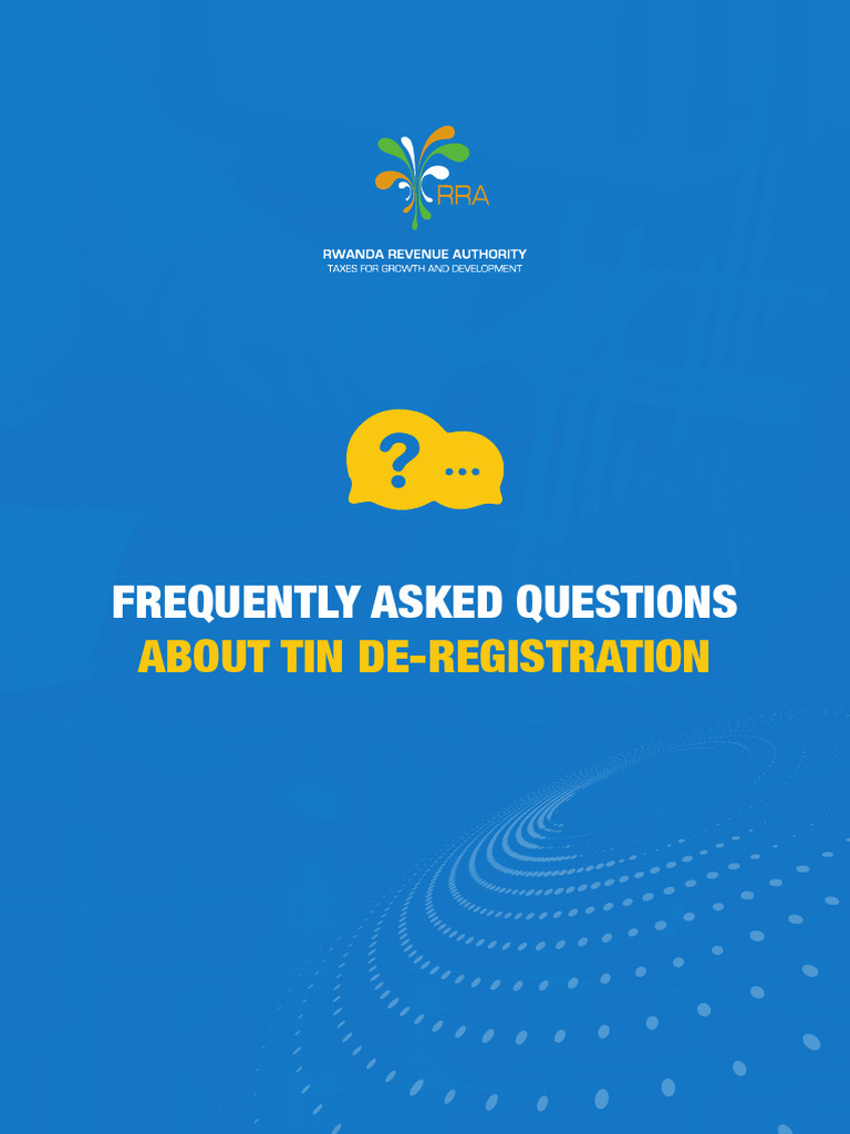 Rra Faqs Faqs Tin Dereg en 2024 | PDF | Taxes | Password