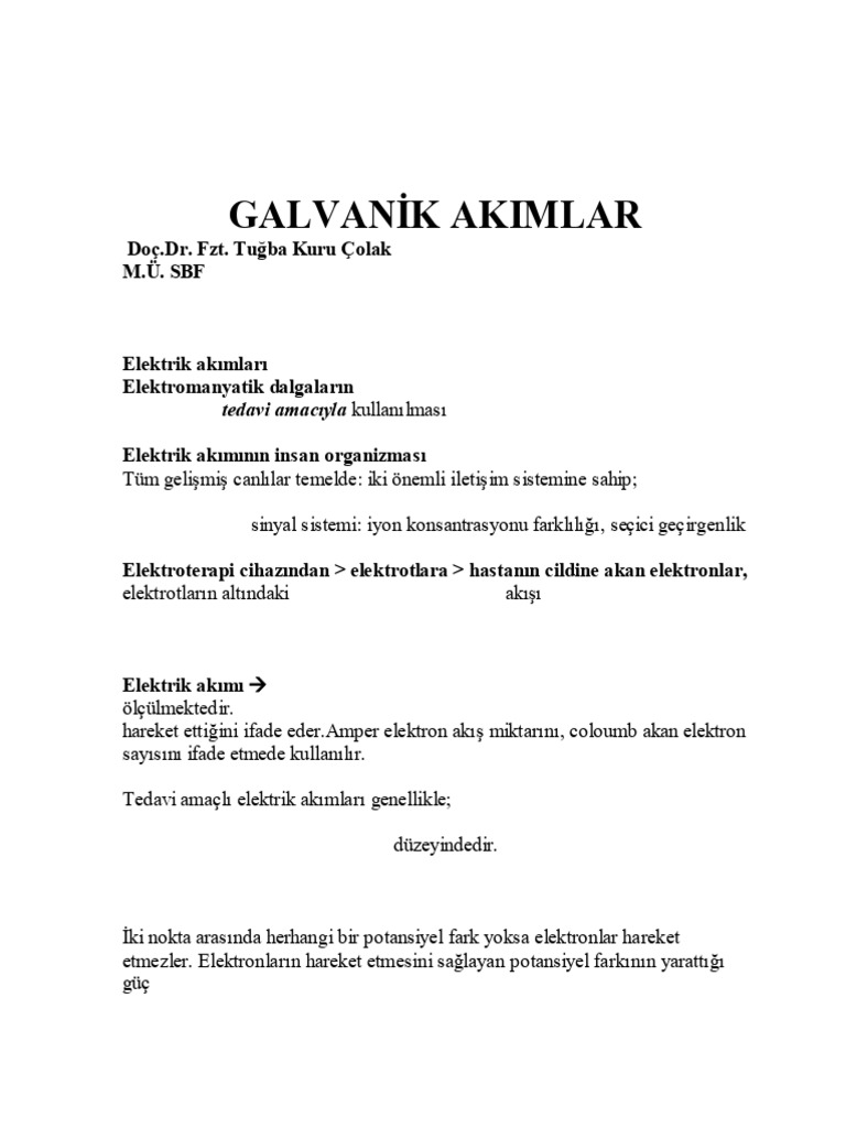 7-Galvanik Akimlar | PDF