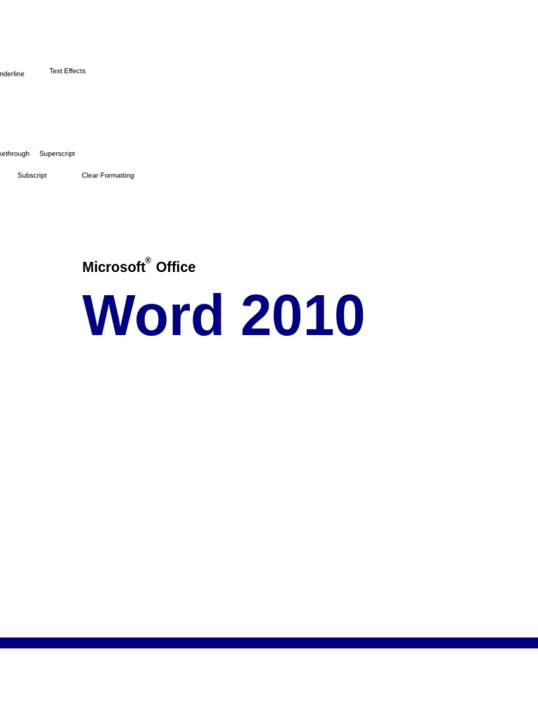 Microsoft Word 2010 | PDF | Microsoft Word | Software