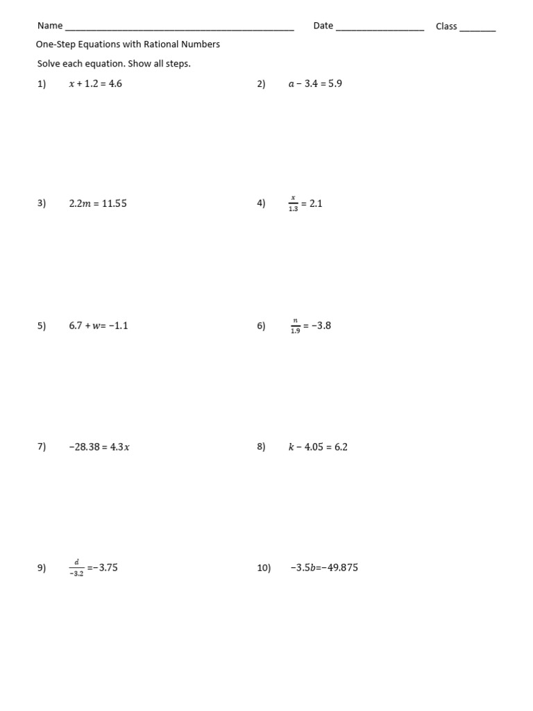 Equations With Rational Numbers | PDF | Numbers | Number Theory