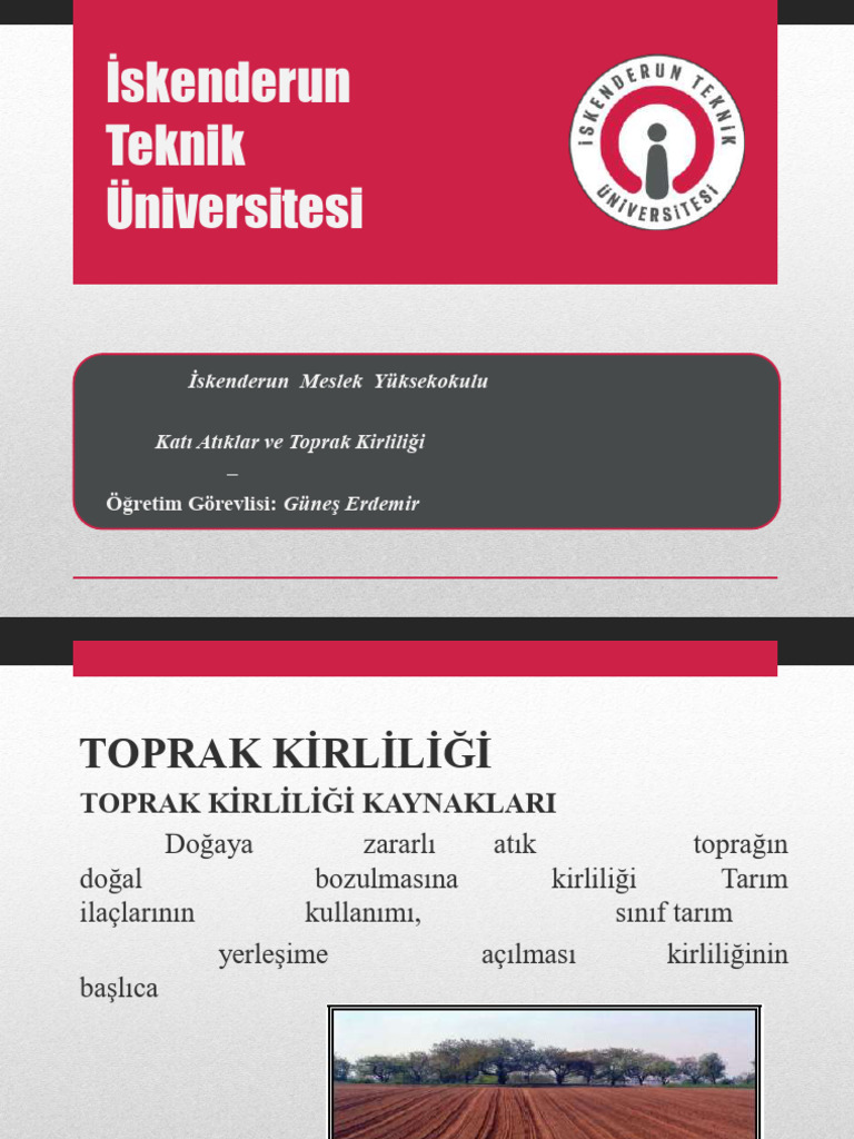 2026 Katı Atıklar ve Toprak Kirliliği 8. Hafta pdf | PDF