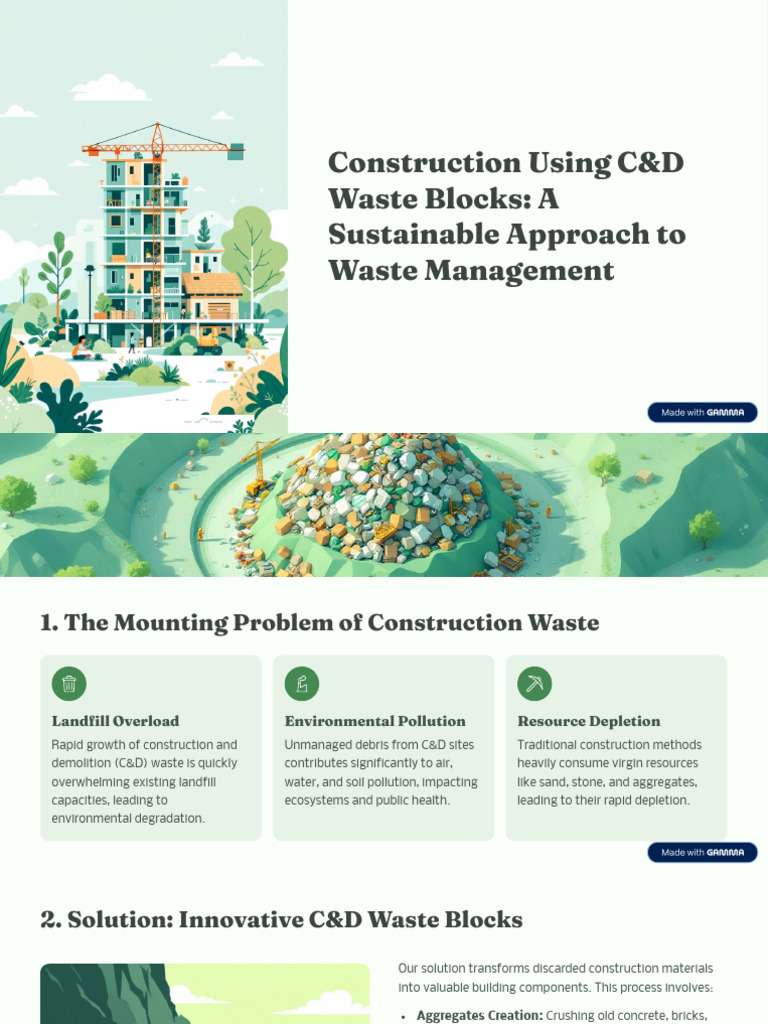 Construction Using CandD Waste Blocks A Sustainable Approach To Waste ...