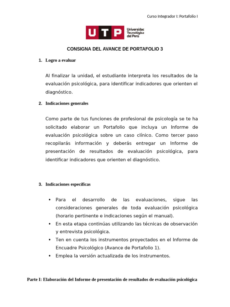 ? (AC-S14) Semana 14 - Portafolio 3 - CURSO INTEGRADOR - Portafolio I | PDF
