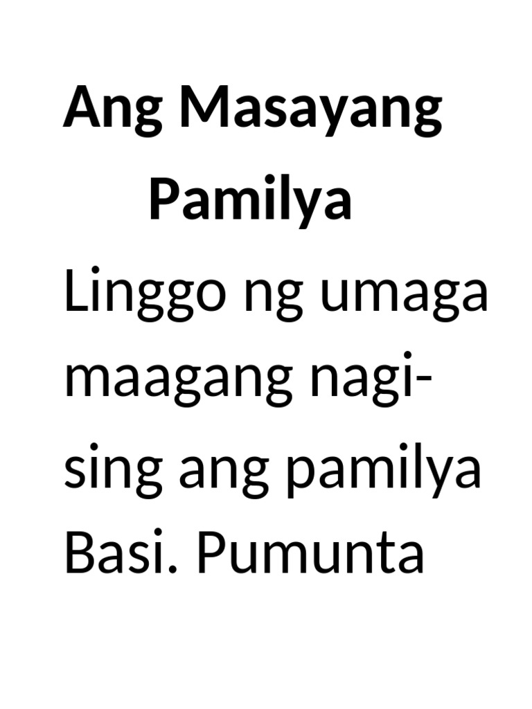 Ang Masayang | PDF