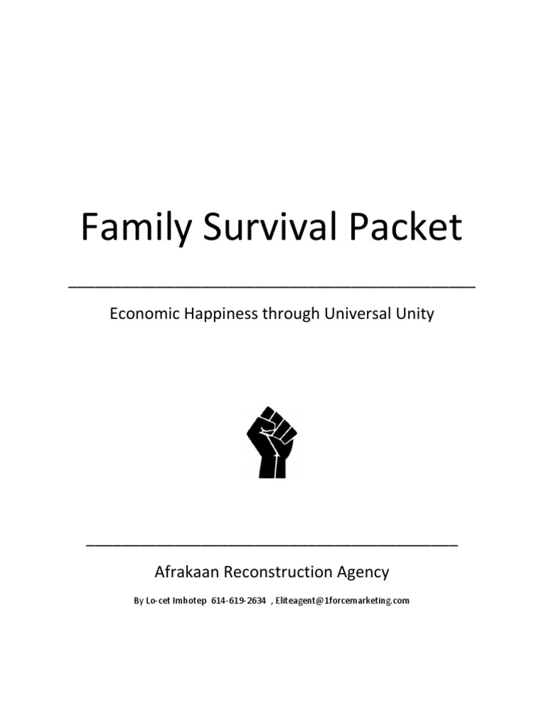 Family Survival Packet | PDF | Single Parent | The United States
