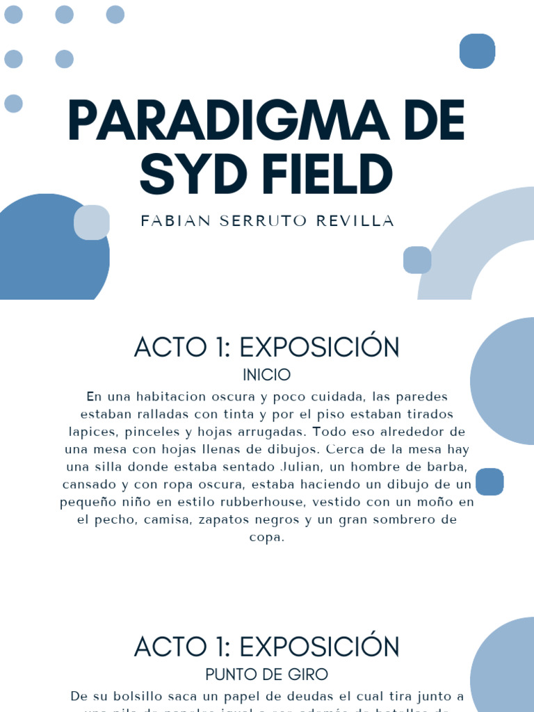 Paradigma de Syd Field en Narrativa | PDF