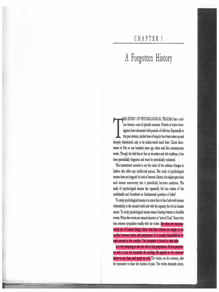 Traumatic Disorders - A Forgotten History Trauma and Recovery Chapter 1 ...