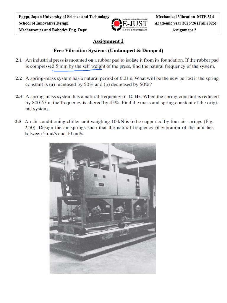 Assignment 2 Free Vibration (Damped-Undamped) | PDF | Applied And Interdisciplinary Physics ...