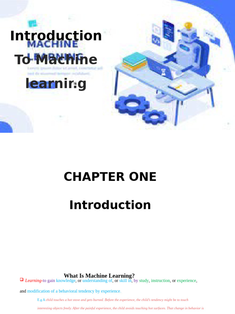 Chapter One | PDF | Machine Learning | Artificial Intelligence