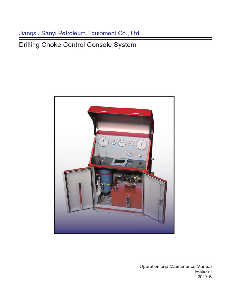 SANYI Drilling Choke Control Manual | PDF | Pump | Valve