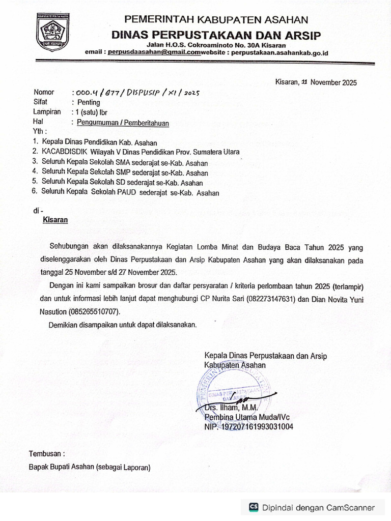 Lomba Minat Dan Budaya Baca 2025 | PDF