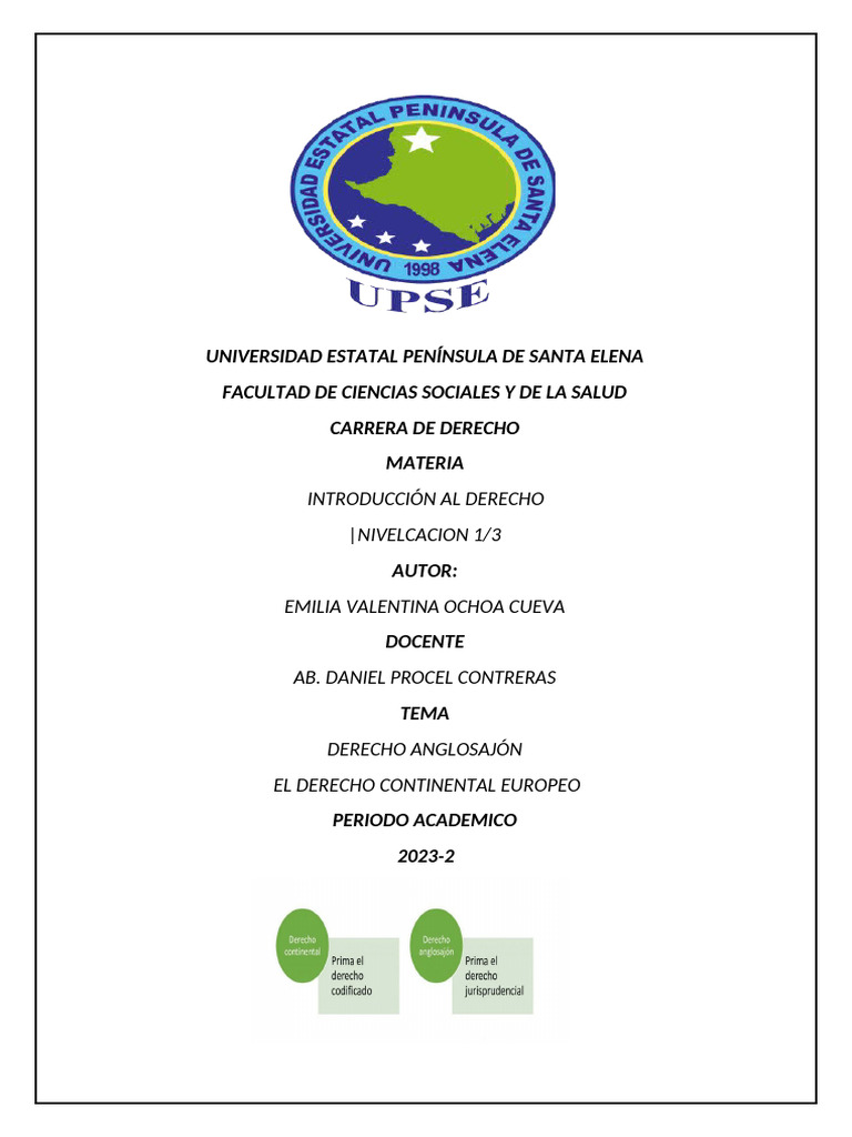 Derecho Anglosajón VS El Derecho Continental Europeo | PDF | Derecho ...