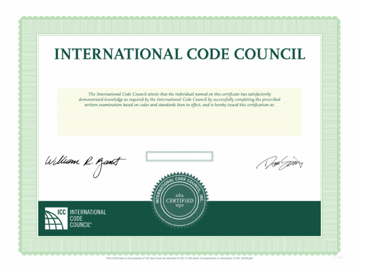 ICC Welding Certification Document | PDF