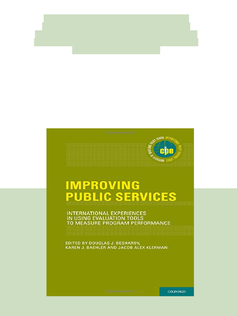 (Ebook) Improving public services: international experiences in using ...