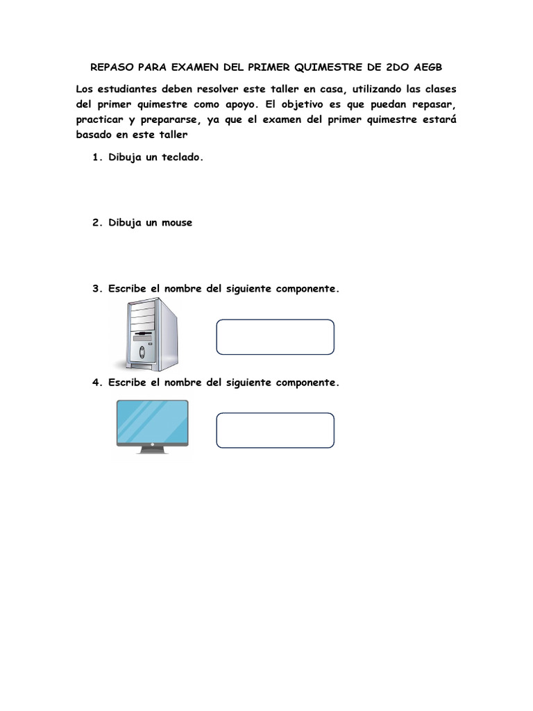 Repaso para Examen 2do Aegb | PDF