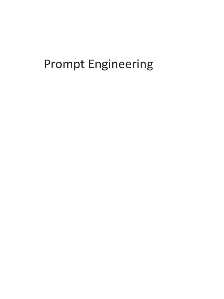 Prompt Engineering | PDF | Computing | Information Science