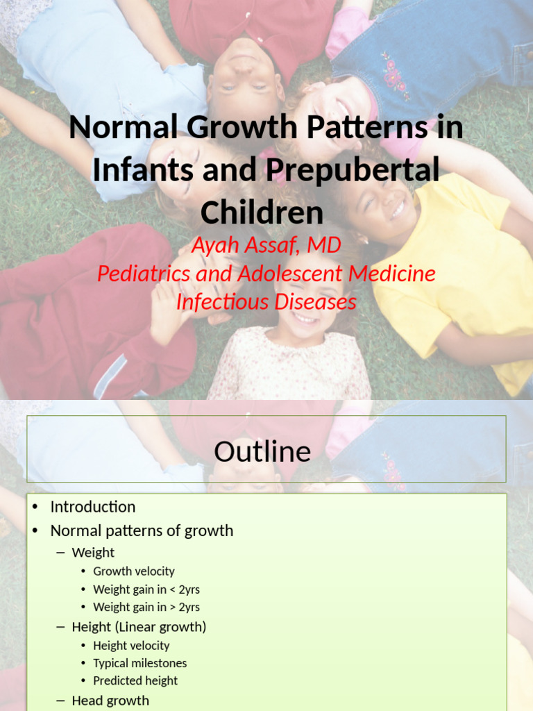 3normal Growth Patterns in Infants and Prepubertal Children | PDF ...