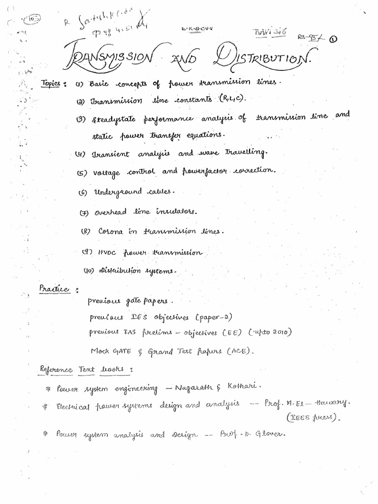 Power Systems 2 (Ravi Sir) | PDF