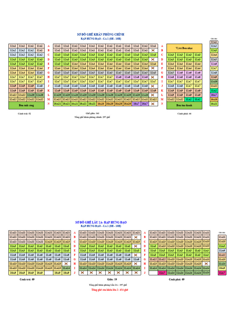 Sơ Đồ Ghế Sk Nh Trần Hữu Trang (CA 1) | PDF