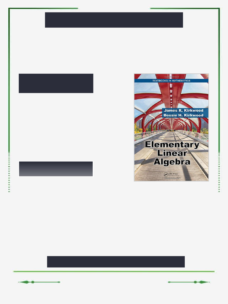 Elementary Linear Algebra 1st Edition James R. Kirkwood pdf version ...