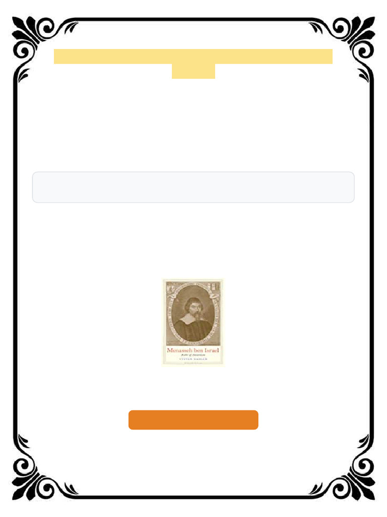 Menasseh ben Israel Rabbi of Amsterdam Steven Nadler All Versions ...