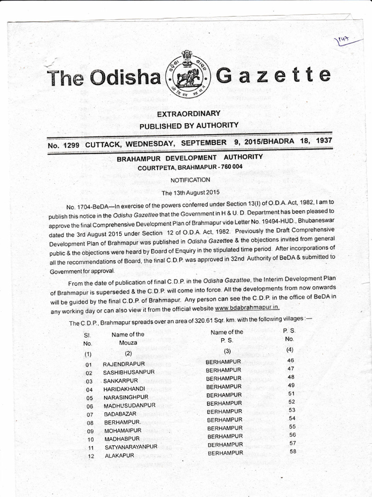 139 Mouza List Upload | PDF