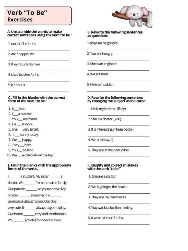 Verb To Be | PDF