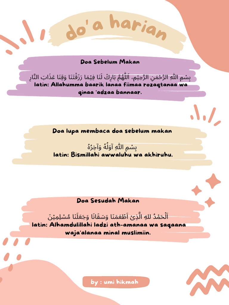 Hafalan Doa Harian Kelas 4a.pdf | PDF | Orthography | Collation