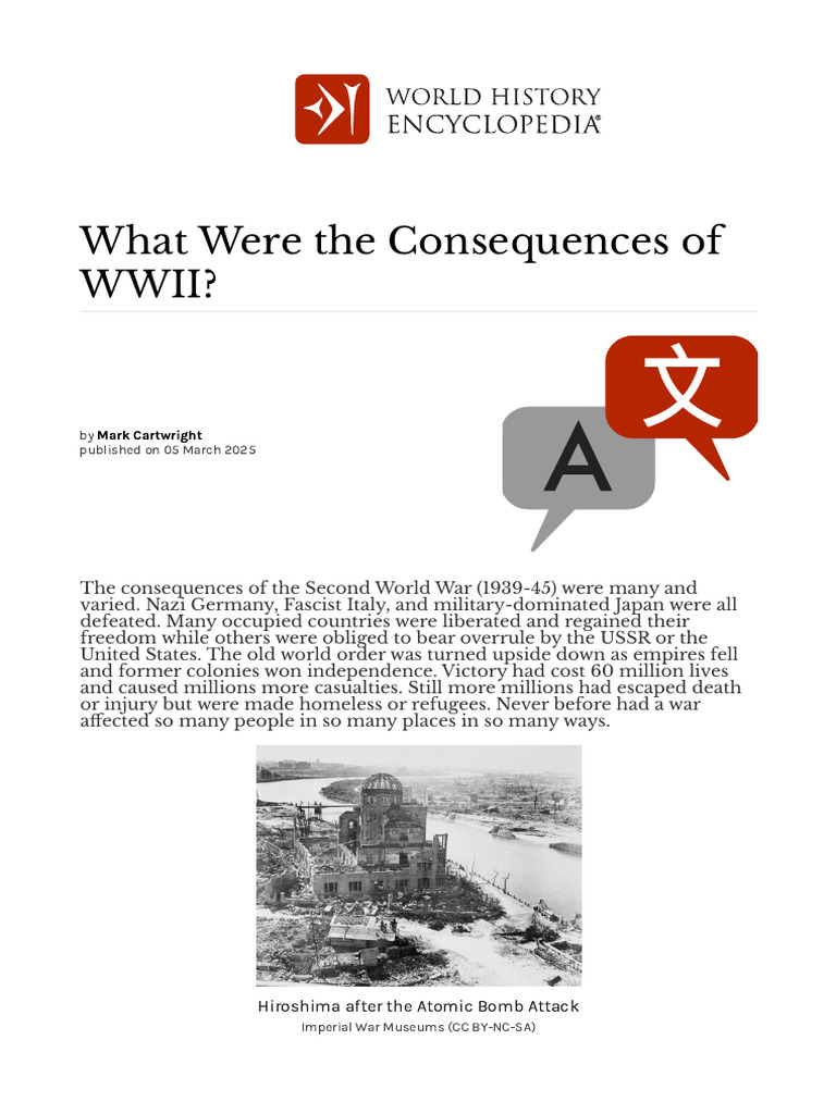 What Were the Consequences of WWII_ - World History Encyclopedia | PDF ...