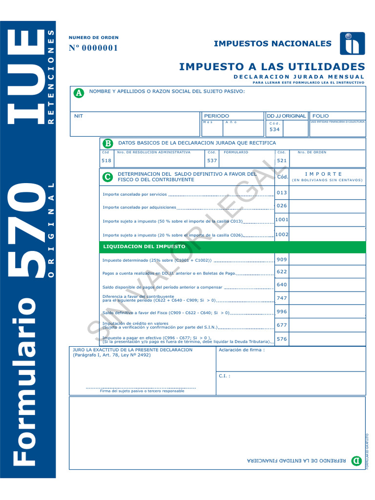 Form 570 Iue | PDF | Impuestos | Pagos