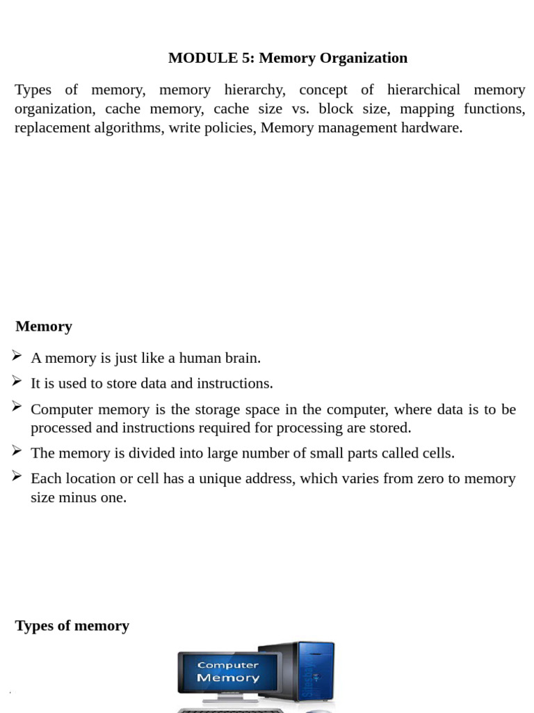 Unit 5 | PDF | Random Access Memory | Computer Data Storage