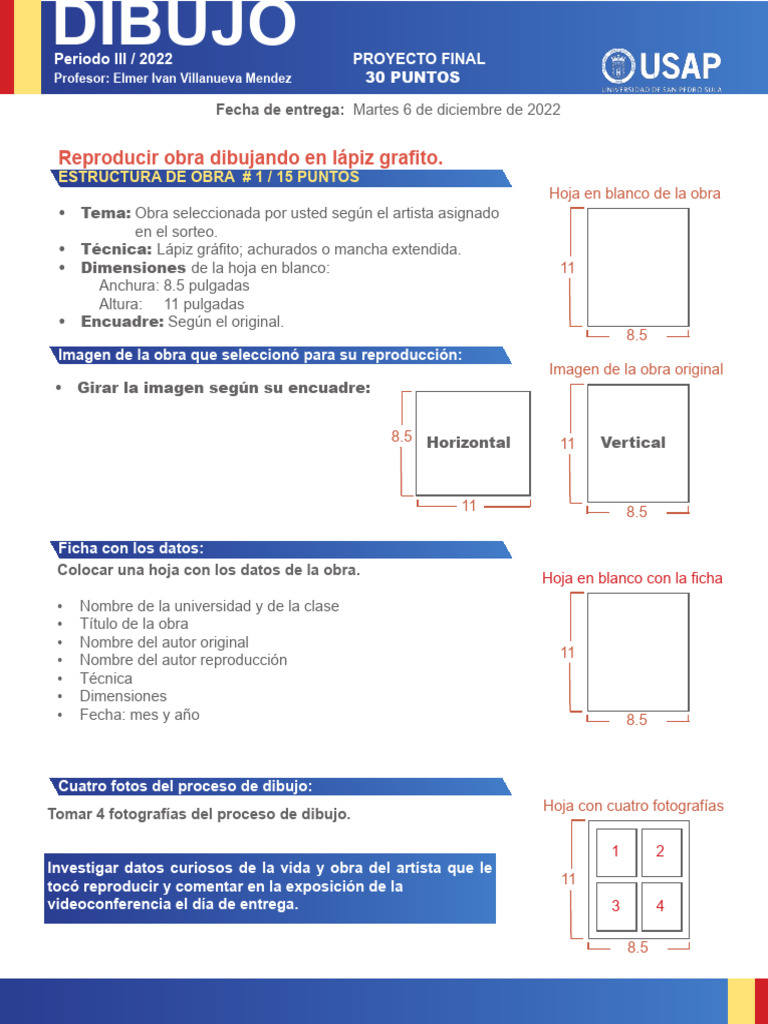 Proyecto Final Dibujo P3 2022 | PDF | Dibujo | Perspectiva (Gráfica)