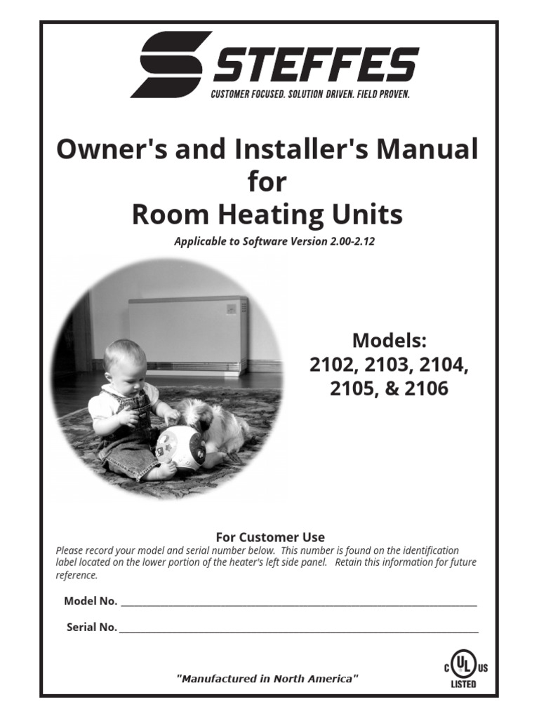 Room Heating Units Manual 2100 Series | PDF | Mains Electricity ...