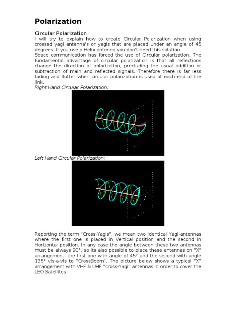 Cross Yagi Polarization | Antenna (Radio) | Polarization (Waves)