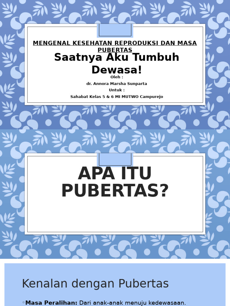 Mengenal Masa Pubertas | PDF
