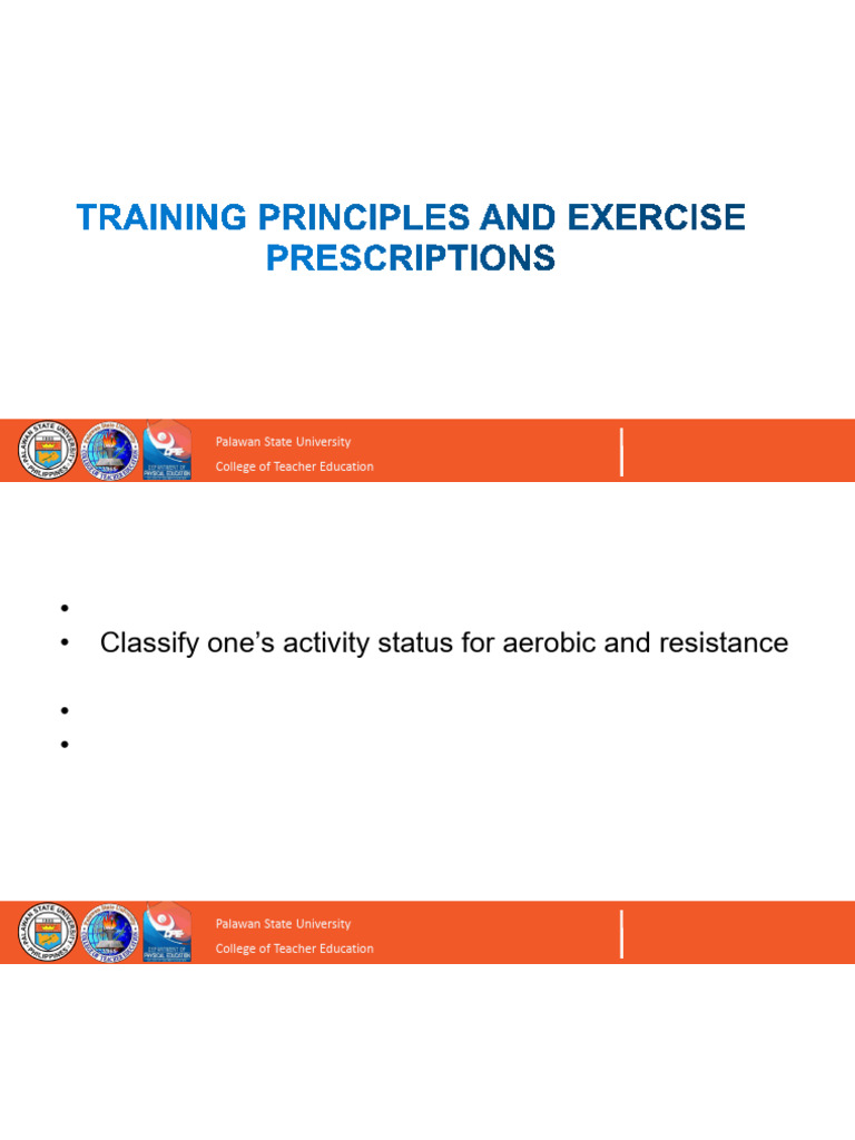 PATHFIT 2 Unit 1.2 Training Principles and Exercise Prescriptions | PDF ...