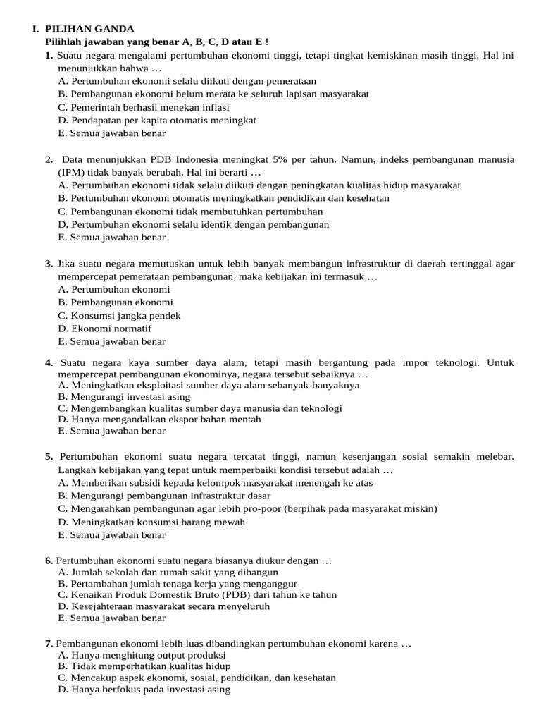 Ic Soal Pts 1 Eko 12_2526 | PDF